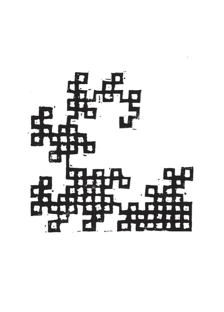 Dragon Curve I Postcard - Nya